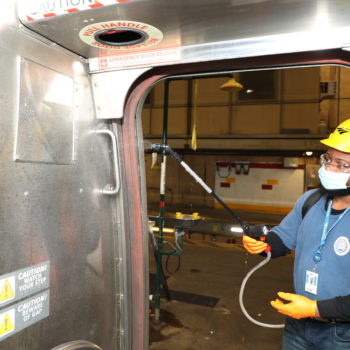 Amtrak Crews Cleaning Trains - Amtrak Media