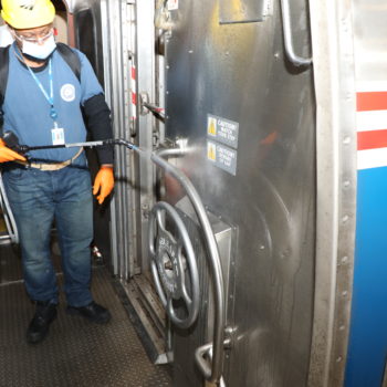 Amtrak Crews Cleaning Trains - Amtrak Media