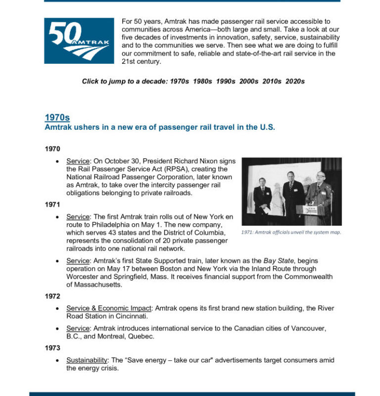 Fact Sheets Archives - Page 2 of 3 - Amtrak Media