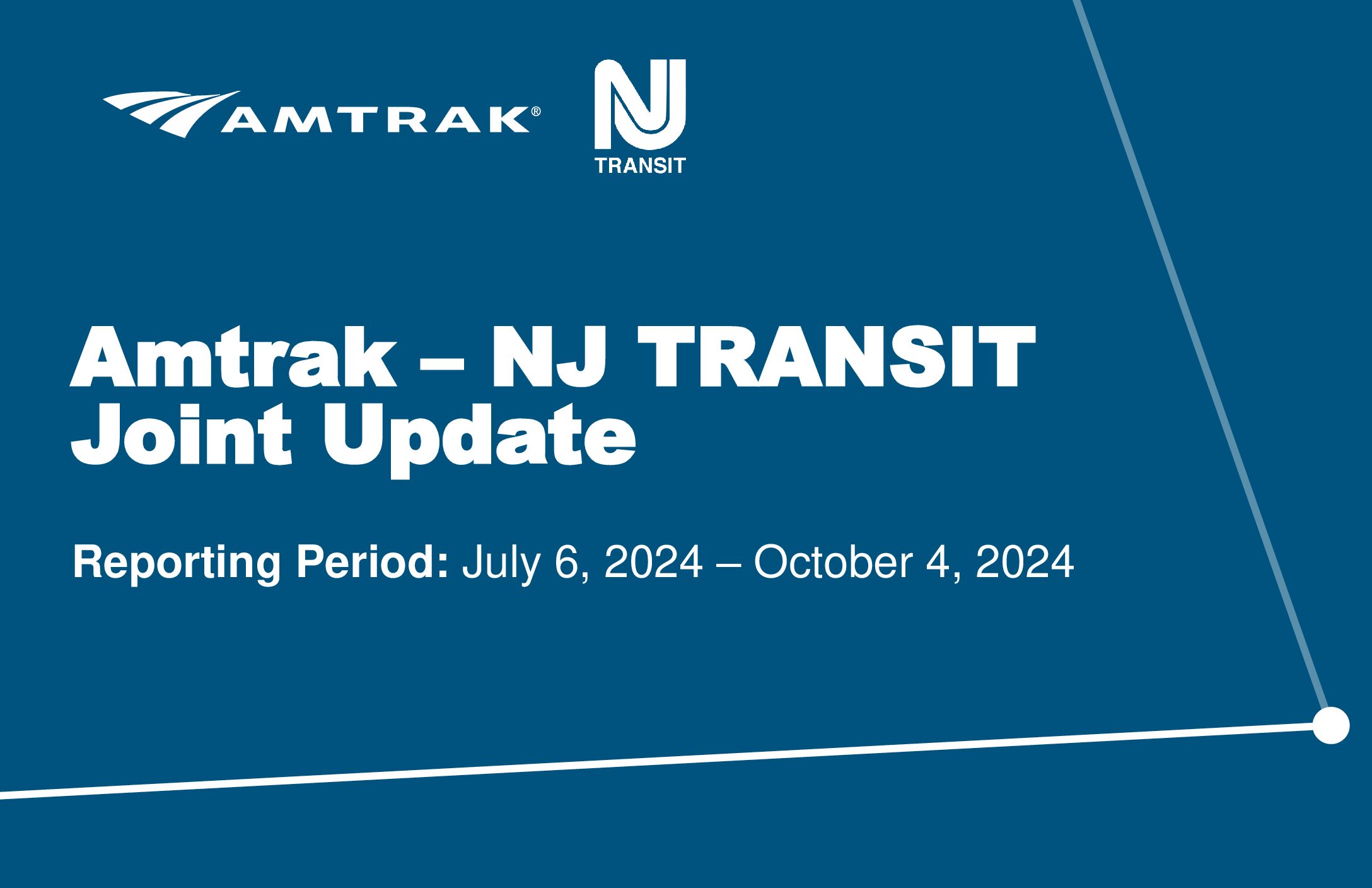 Amtrak – NJ TRANSIT Joint Update Report (11.20.24) - Amtrak Media